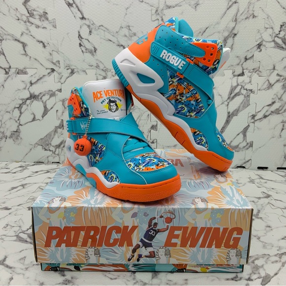 Patrick Ewing | Shoes | Mens Patrick Ewing Rogue X Ace Ventura 33 Hi X Mache Turquoise Orange ...